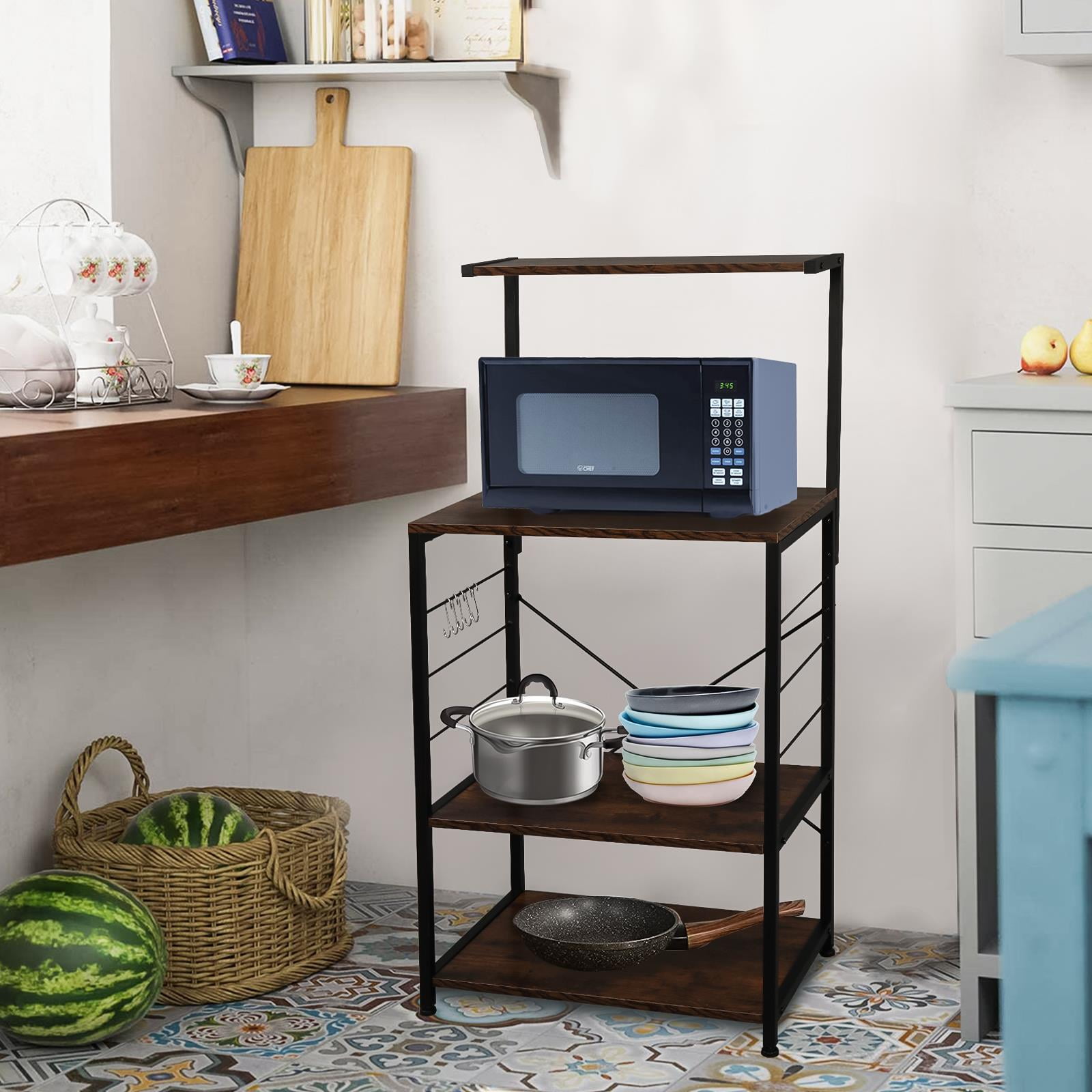 Zimtown Kitchen Utility Cart Storage Shelf Organizer, 4-Tier Baker's ...