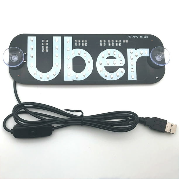 Letrero luminoso LED de Uber, letrero luminoso LED de taxi, letrero ...
