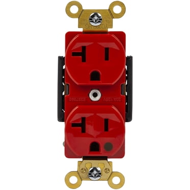 Hospital Grade Tamper-Resistant 15 Amp Receptacle Red - Walmart.com
