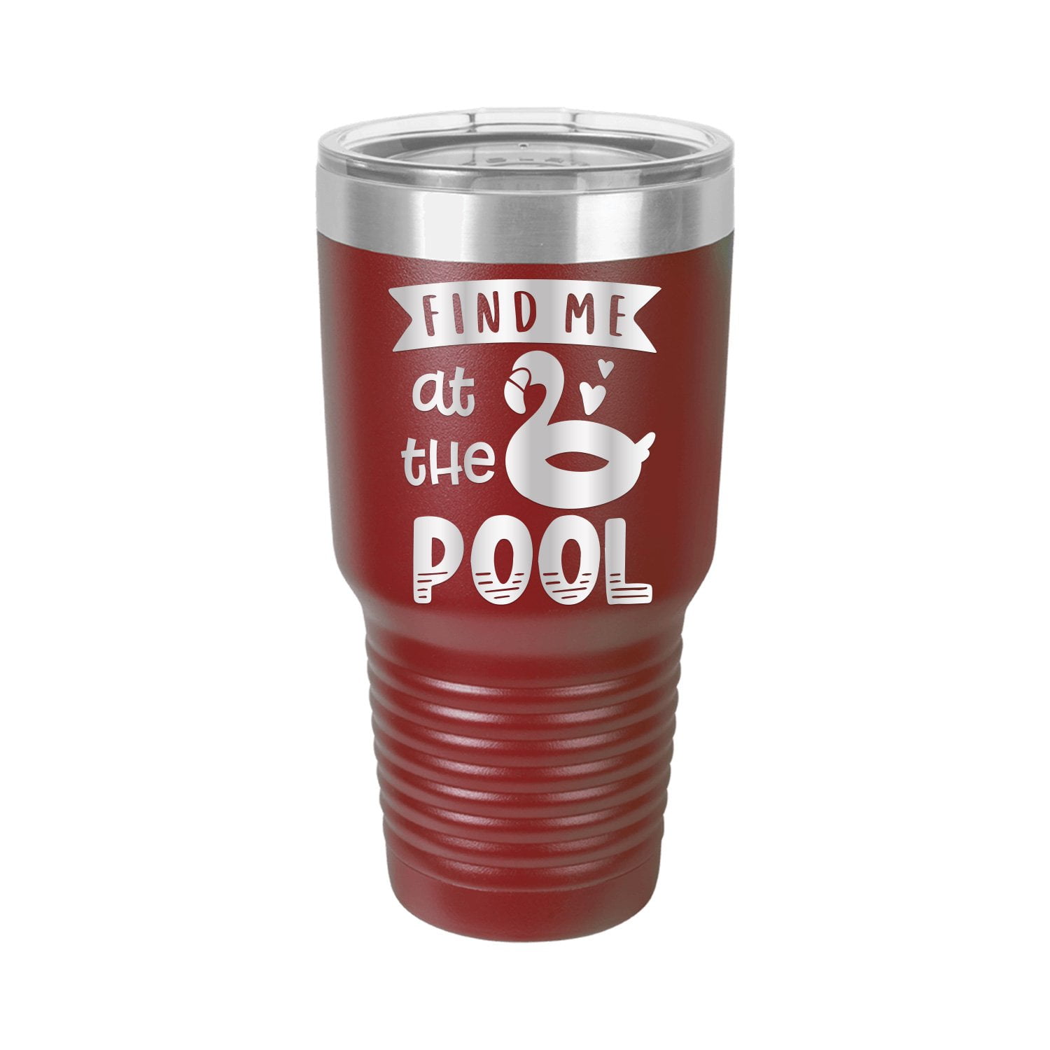 Find Me At The Pool - Engraved 30 oz Tumbler Mug Cup Unique Funny ...