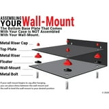 Deluxe Acrylic Large Helmet - Hard Hat Display Case with Mirror, Wall ...