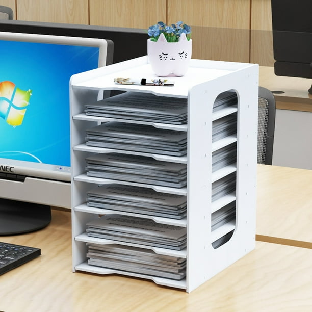 Natwind 7 Tier Office File Paper Organizer For Desk Desktop Letter Tray