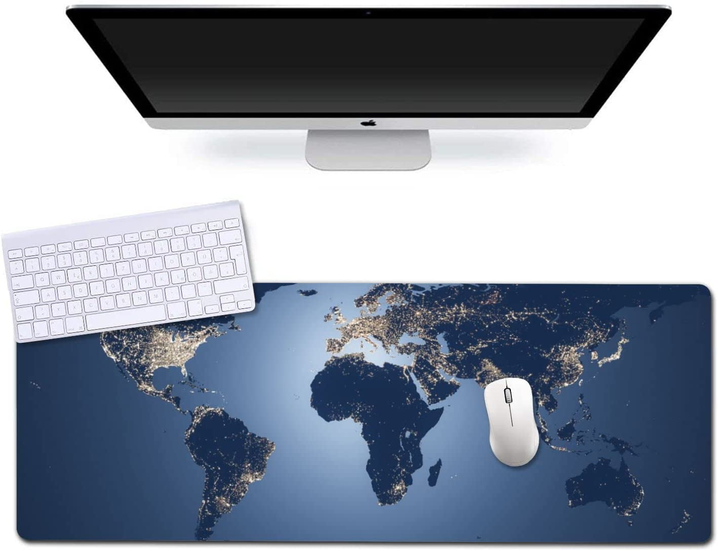 Extended Gaming Mouse Pad (31.5x11.8 in), Large Non-Slip Rubber Base ...