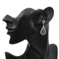 2.69 Cttw Round Cut Natural White & Blue Diamond Drop Dangle Earrings ...