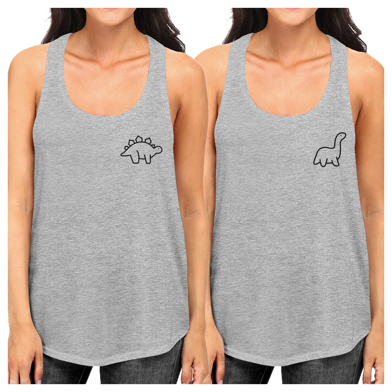 Dinosaurs Grey Womens Matching Tanks Cute Design Gifts For Friends ...
