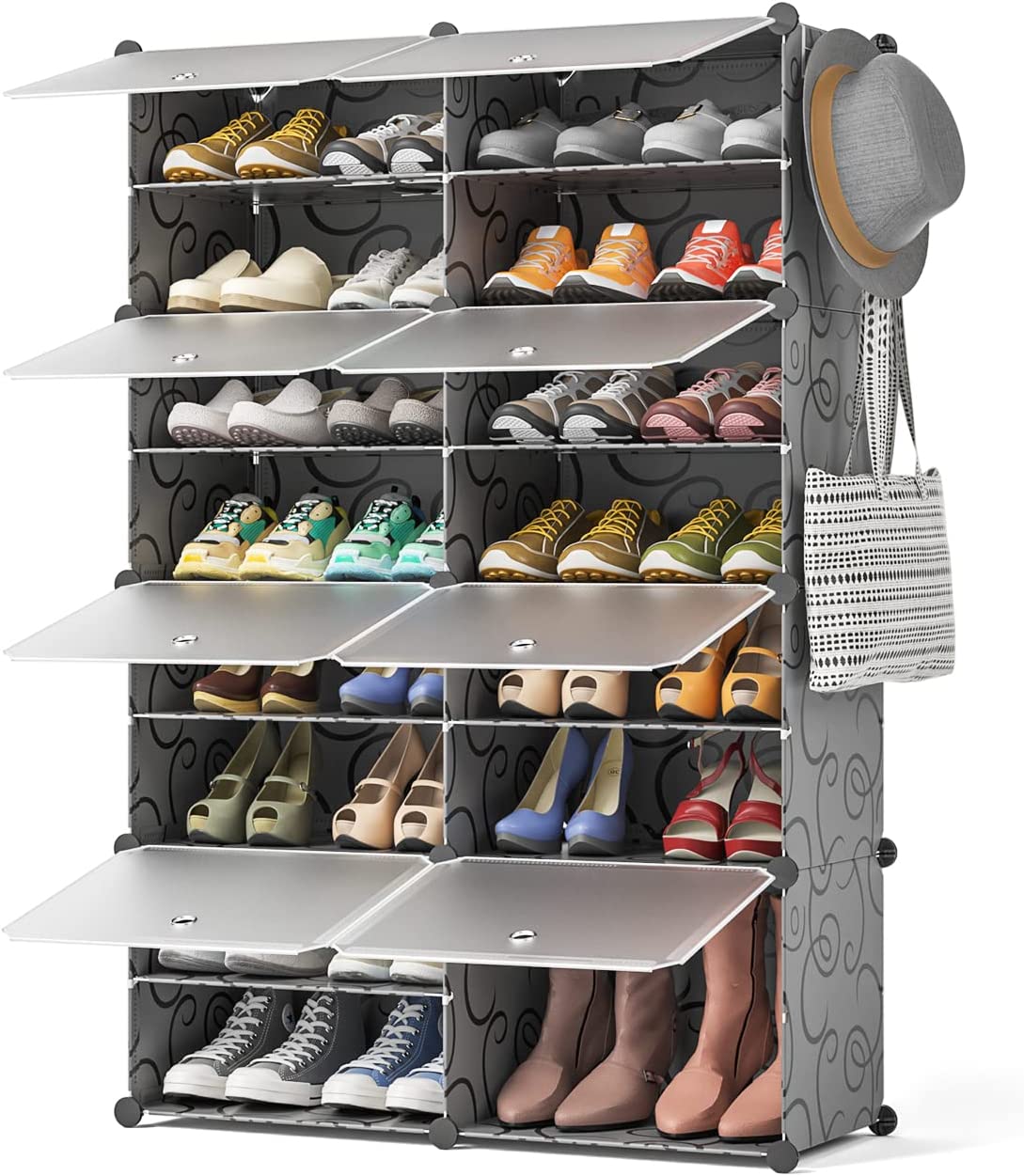 Shoe Rack, 6 Tier Shoe Rack Organizer 36 Pairs Shoe Cabinet Shoe ...