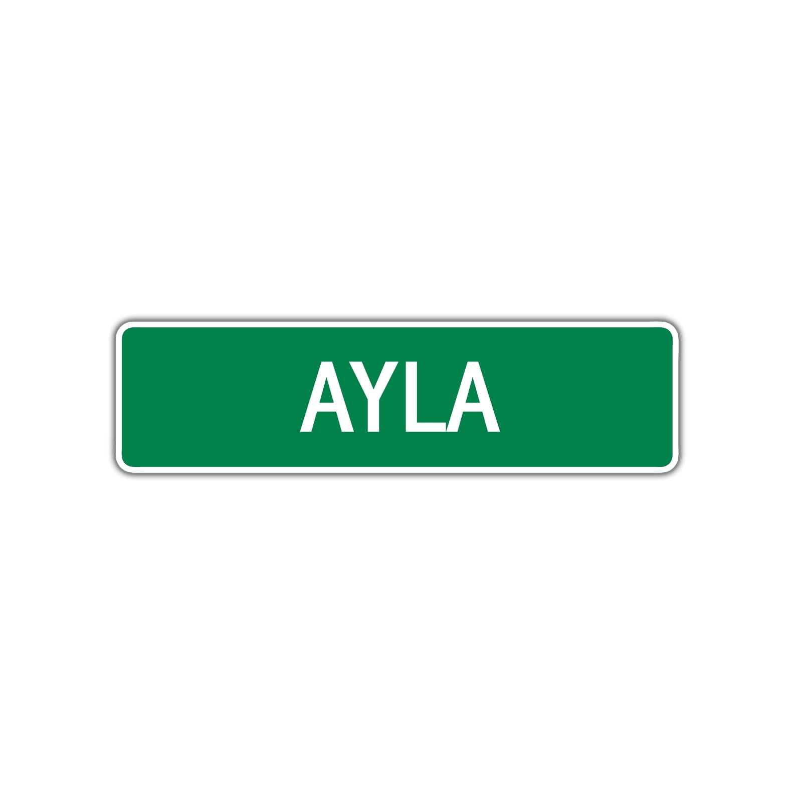 Ayla Girls Children Name Letter Printed Label Indoor Outdoor Wall ...