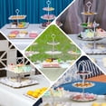 3 Tier Biodegradable-Grey Cake Stand Holder 10-Piece Dessert Table ...