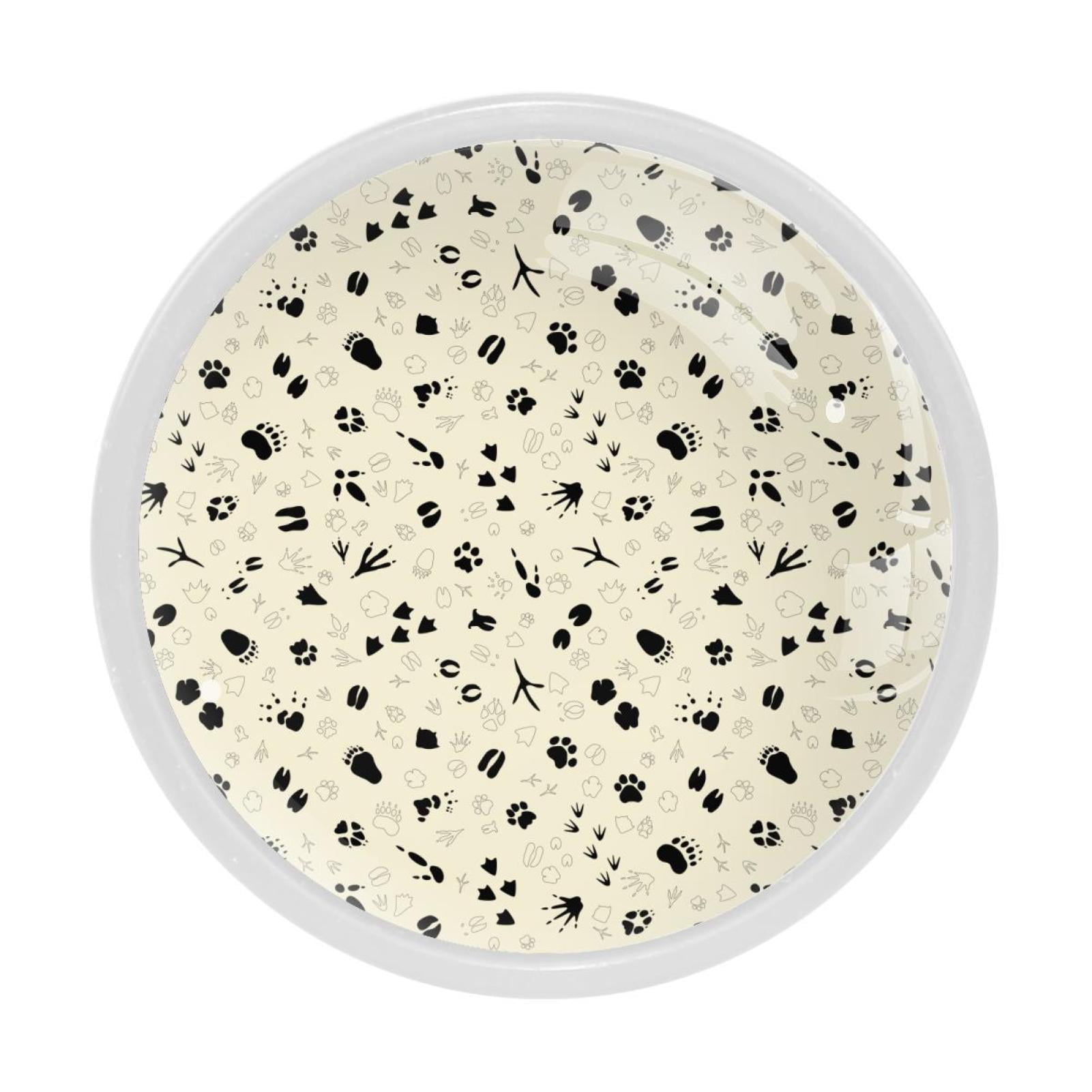 4 Pcs Animal Tracks Knobs for Kitchen Cabinet Cupboard Dresser Bookcase ...