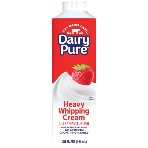 Great Value Heavy Whipping Cream, 32 oz Carton, Refrigerated, Ultra ...