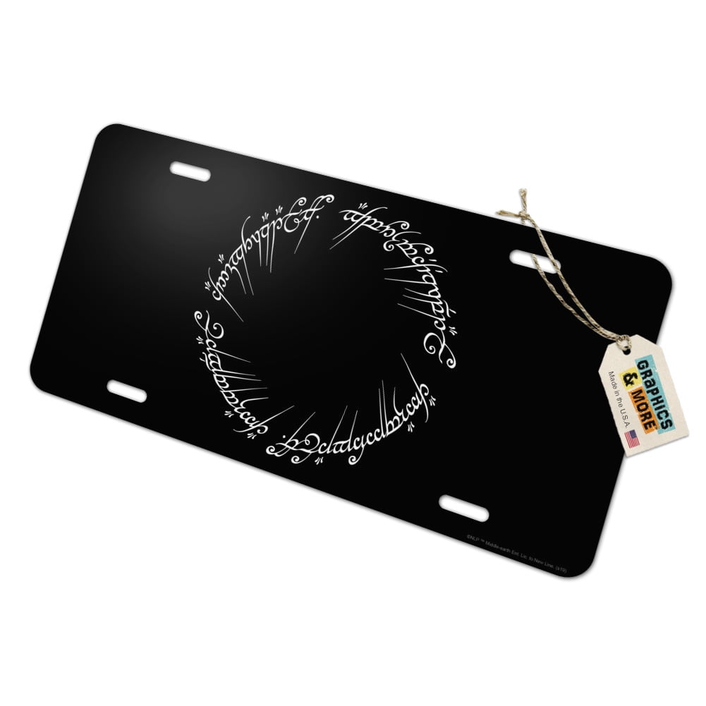 Lord of the Rings Mordor Script Novelty Metal Vanity Tag License Plate ...