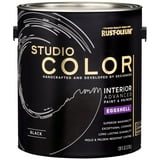 Black, Rust-Oleum Studio Color Black, Interior + Primer Eggshell Finish ...