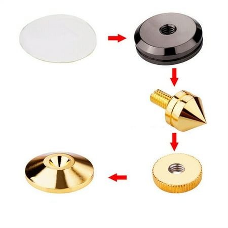 4 Piece Speakers Spikes Shockproof Isolation Pad CD Amplifier Turntable ...