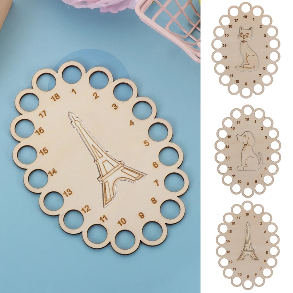 Cheers.US Wooden Thread Keeper, Wood Chips Handmade 18 Holes Wood ...