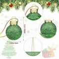 24 Pieces 1 Inch Miniature Christmas Ball Ornaments Red Green Silver ...