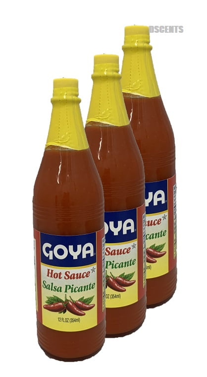 3 Pack Goya Single Regular Hot Sauce Salsa Picante Regular 12 Fluid ...