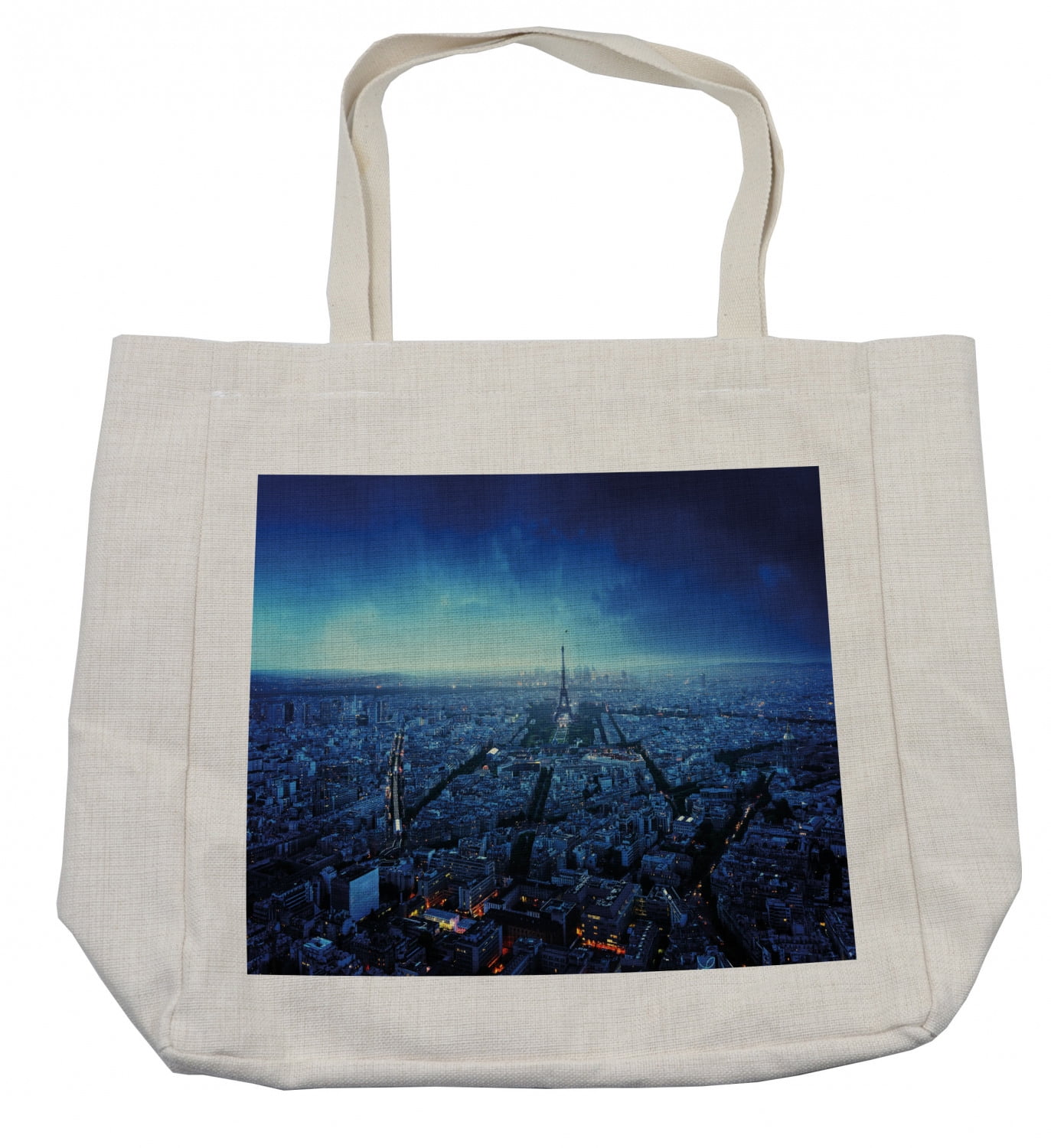 Cityscape Shopping Bag, Skyline at Sunset France European Parisian ...