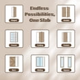 30"×80" Interior Slab Door 2-Arched Panel Solid Pine Wood Standard Door ...