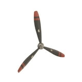 DecMode Black Metal 3 Blade Airplane Propeller Wall Decor with Aviation ...