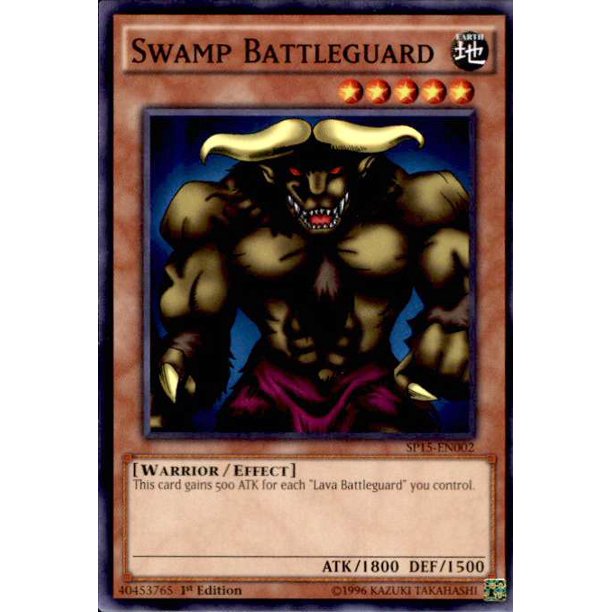 YuGiOh 2015 Star Pack ARC-V Shatterfoil Rare Swamp Battleguard SP15 ...