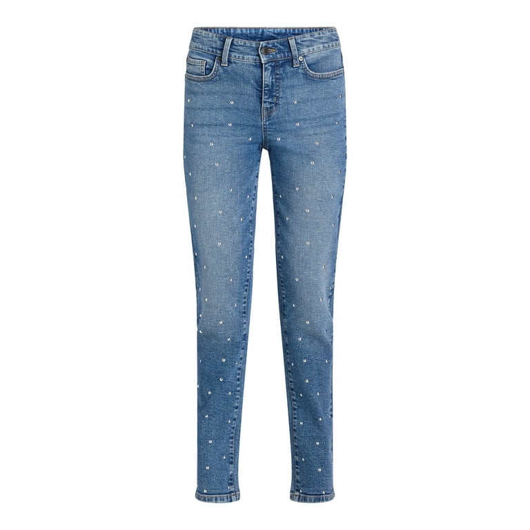 Time and Tru Women's All Over Front Studded Embellishment Time and Tru Women's All Over Front Studded Embellishment