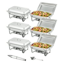 Free Shipping! ALPHA LIVING 4 Pack 8QT Stainless Steel Buffet Servers ...