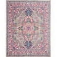 Nourison Passion Persian Light Grey/Pink 8' X 10' Area Rug, (8x10 ...