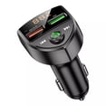 Car Bluetooth 5.0 Receiver FM Transmitter, USB Fast Charger with TF ...