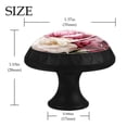 12 Pack Round Glass Drawer Knobs For Kitchen Cabinet With Screws, Peony ...