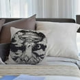 HGOD DESIGNS Black and White Alien Spaceship Throw Pillow Cover ...