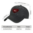 Adjustable Vintage Cotton Washed Distressed Baseball Cap with Red ...