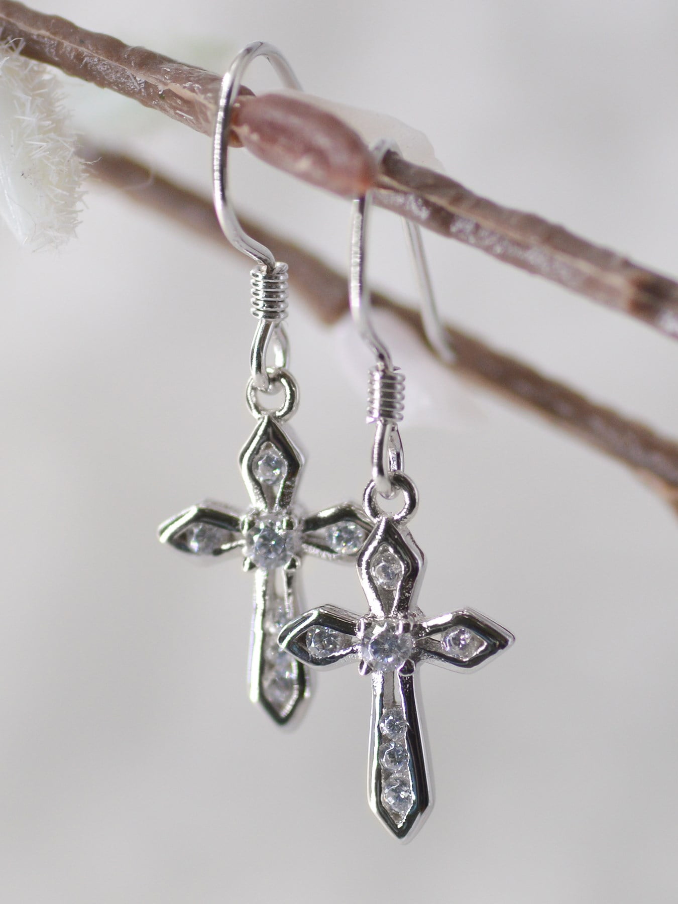 Earrings-Eden Merry-Cross Hook - Walmart.com