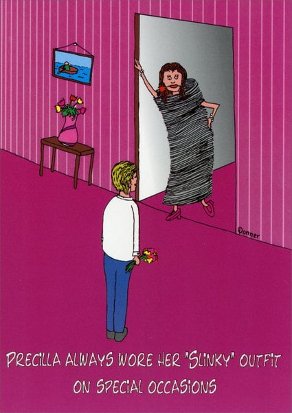 Curiosities Greeting Cards Slinky Funny Humorous Wedding Anniversary Card