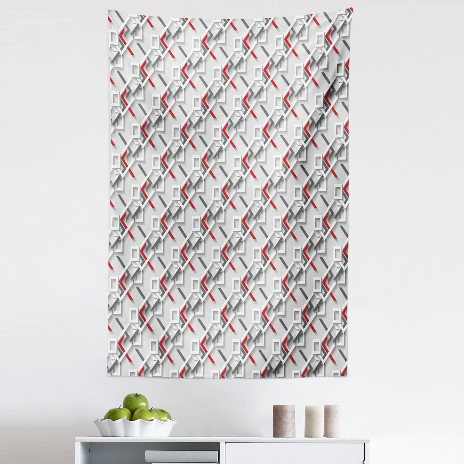 Geometric Tapestry, Complex Grid Pattern with Modern Design Squares and ...