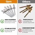 CERPXFF-60pcs 3/16" x 3/4" Stainless Steel Pop Rivets with Stainless ...