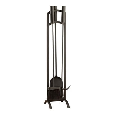 15041 Black Fireplace Tool Set, 4 Piece - Walmart.com