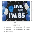 85th Birthday Polyester Backdrop, Black Blue Gaming Style Party Photo ...