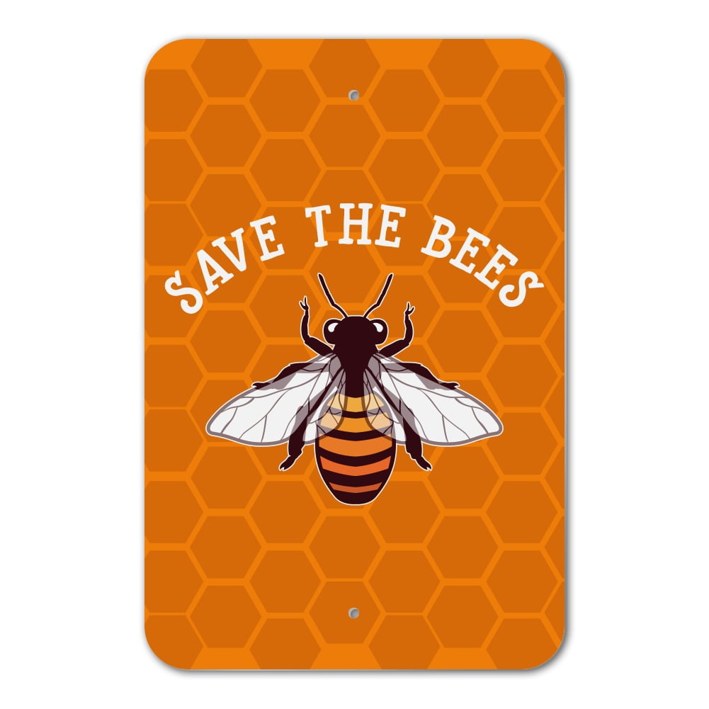 Save The Bees Honey Home Business Office Sign - Walmart.com