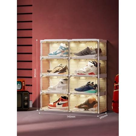 AntBox LED Shoe Box 4 layers 8 grids (8 pairs) Voice Control lights ...