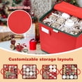 Christmas Ornament Storage Box High Capacity Decoration Organizer Holds ...