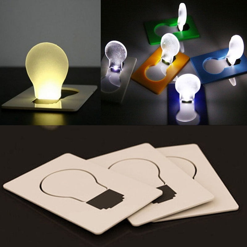 New Credit Card Size Folding Magical LED Card Lamp Outdoor Night Light ...