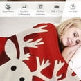 Erapdaur Reindeer Paper Cutouts Flannel Throw Blankets Lightweight ...