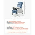 KFFKFF D574-BR 3-Position Reclining Geri Chair with Wheels, Removable ...