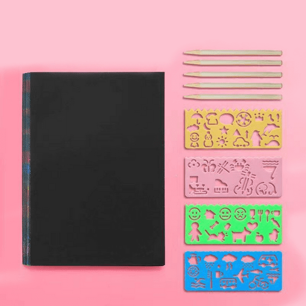 Colorful scratch notes - party gifts, children's handicrafts (50 pieces ...