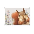 Cute Squirrel Sun Shade Sail 8'X10' Vintage Purple Pink Flower Leaf ...