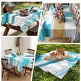 Abstract Blue Gradient Marble Table Cloth 54x54in, Waterproof Square ...