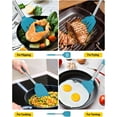 Bundlepro Pack of 2 Silicone Spatulas Turners, Nonstick Cooking Utensils, Blue - Walmart.com