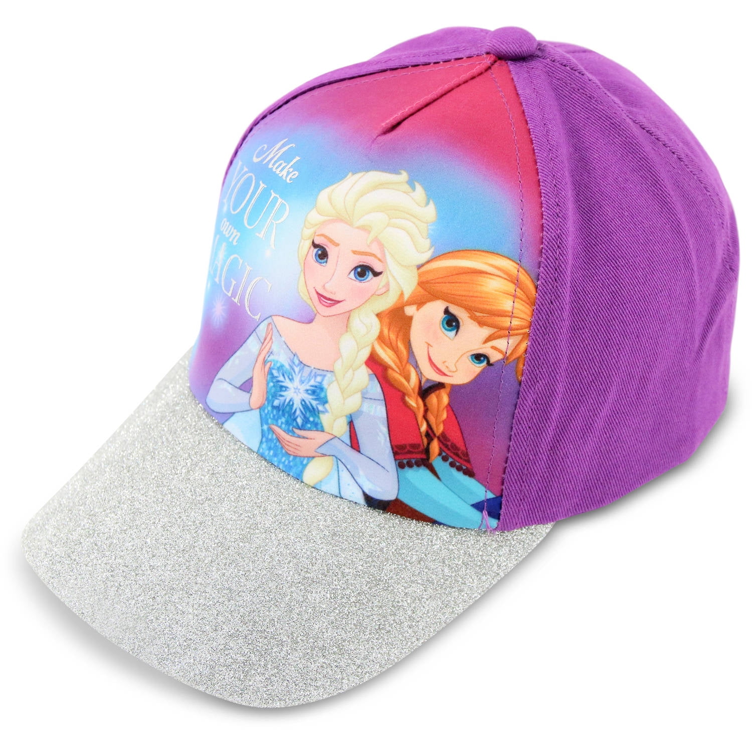 Little Girls Frozen Elsa and Anna Cotton Baseball Cap - Walmart.com