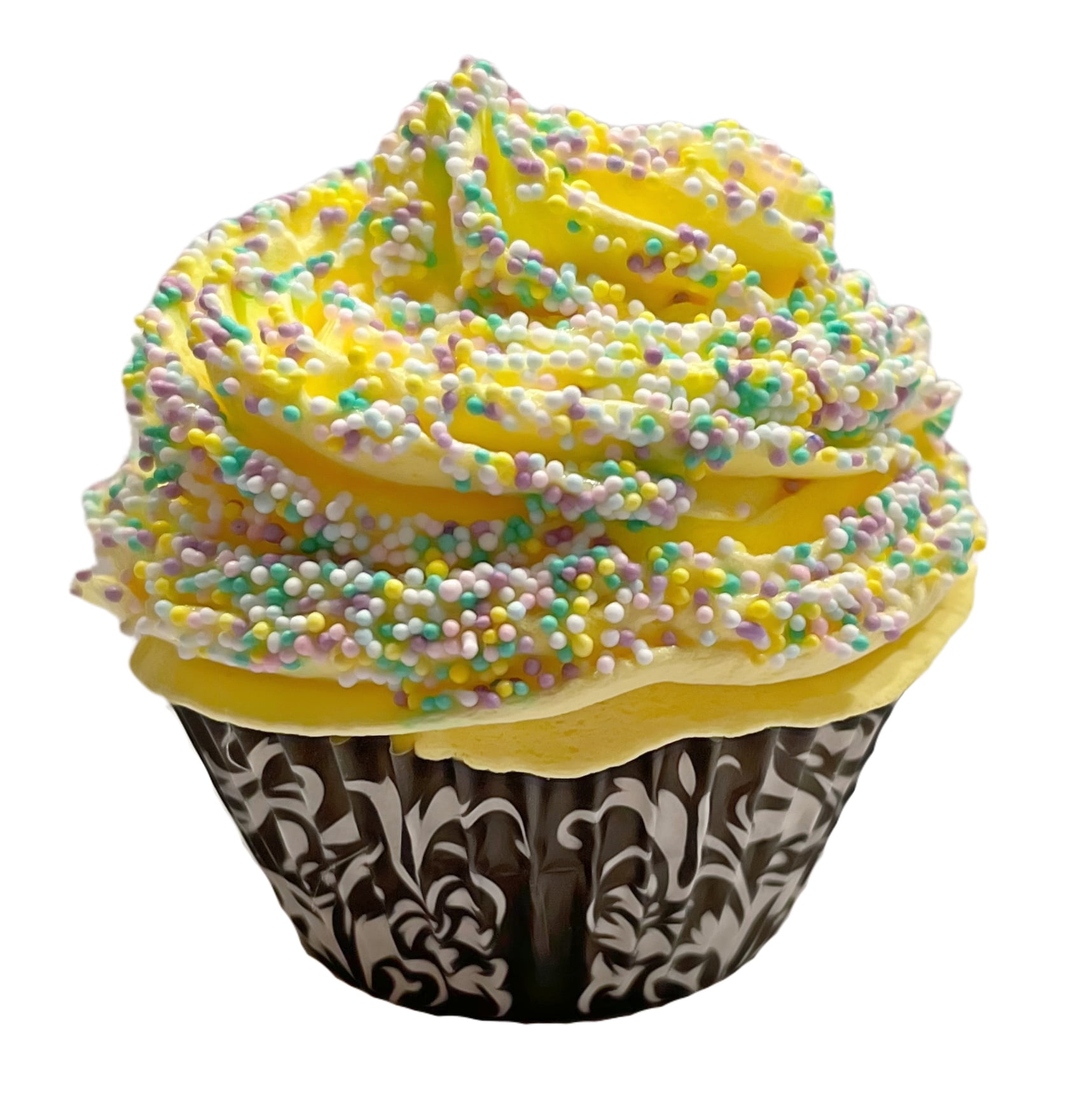 DEZICAKES Fake Cupcake Yellow Sprinkles Cupcake Faux Cupcake - fake ...