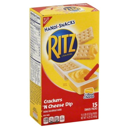 Nabisco Handi-Snacks Ritz Crackers 'n Cheese Dip, .95 oz, 15 count ...